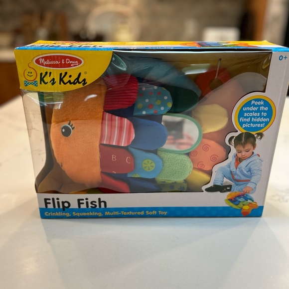 Melissa & Doug | Toys | Melissa Doug Ks Kids Flip Fish Tummy Time Plush ...